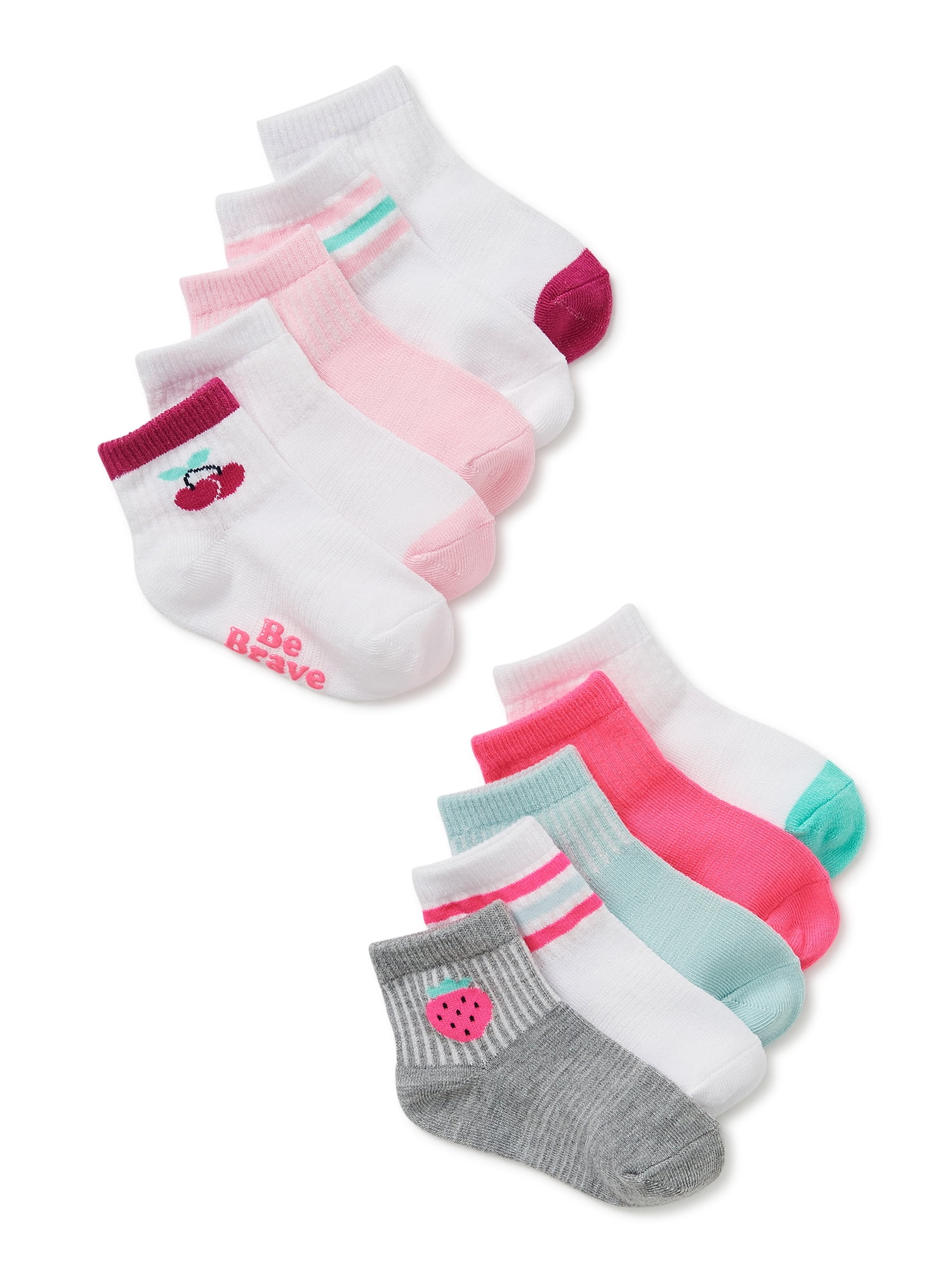 Fruit Of The Loom Baby Girls’ Ankle Socks, 10-Pack - Walmart.com