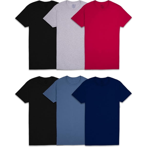 Fruit of The Loom Men's Crew Tee Undershirts, Moisture Wicking & Tag ...
