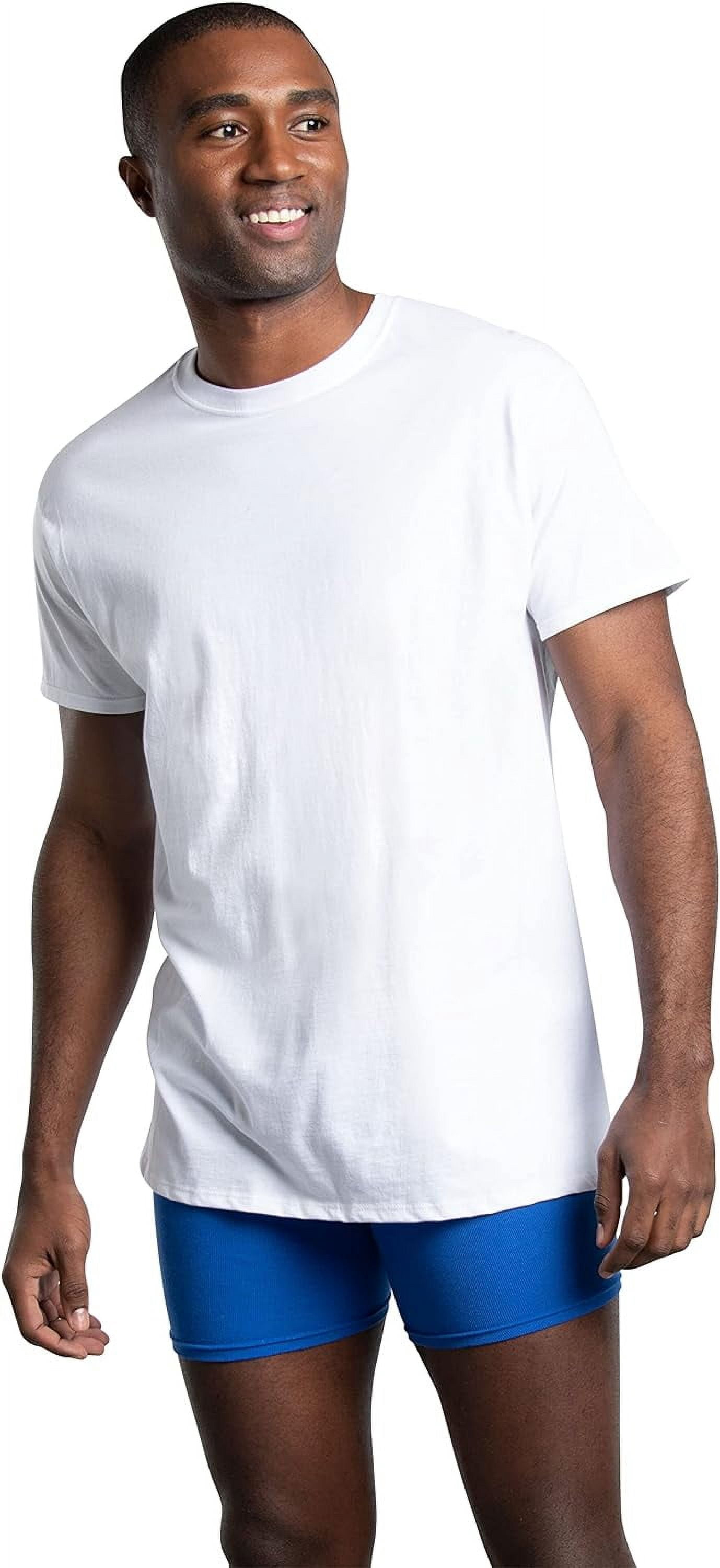 Fruit of The Loom Men's Crew Tee Undershirts, Moisture Wicking & Tag ...
