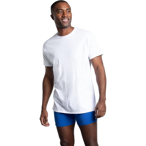 Fruit of The Loom Men's Crew Tee Undershirts, Moisture Wicking & Tag ...