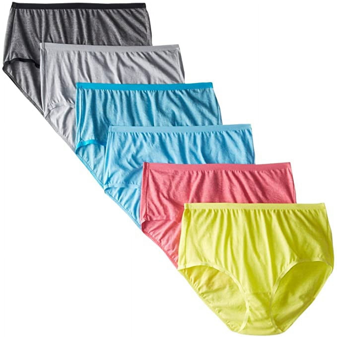 Fruit of The Loom Women's Plus Size 2X-Large (9) Microfiber Underwear ...