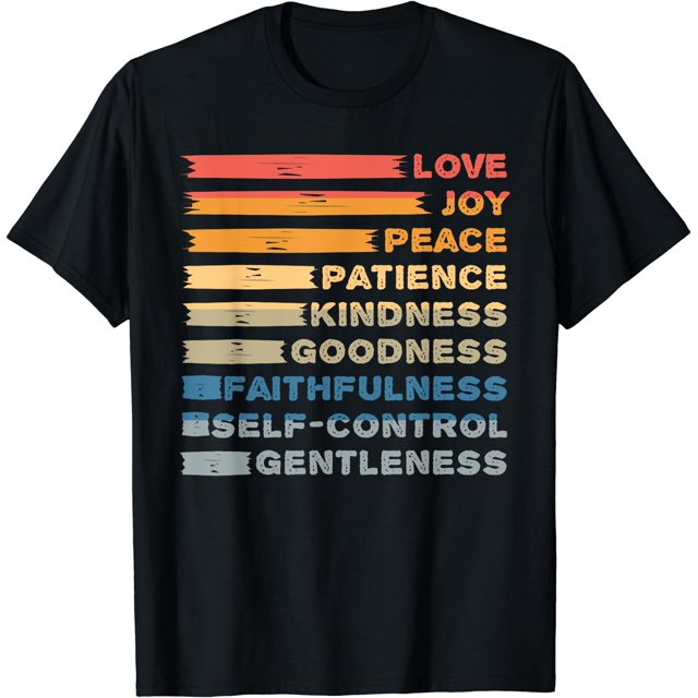 Fruit of The Spirit - Christian Bible Verse - Love Joy Peace T-Shirt ...