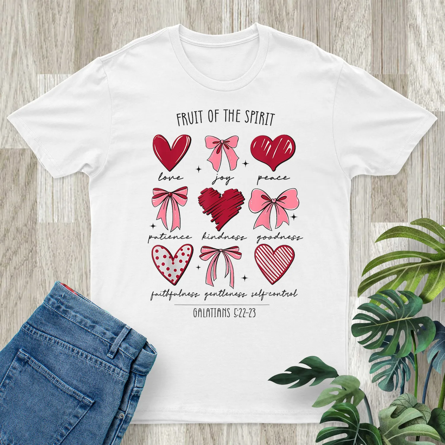 Fruit of The Spirit Christian Hearts Galatians 5_22-23 Shirt - Walmart.com