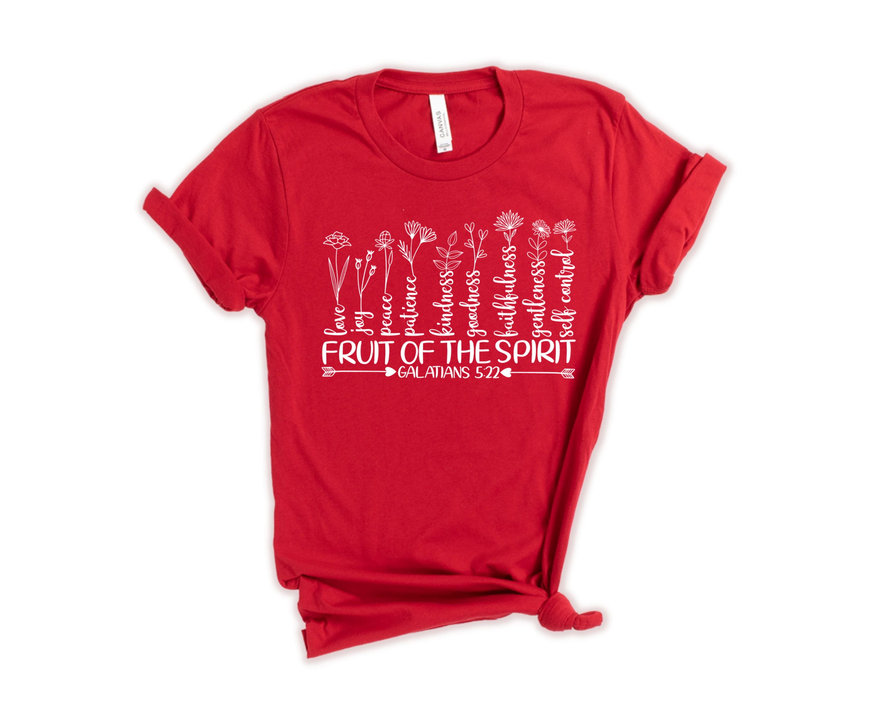 Fruit of The Spirit T-Shirt - Christian Shirts for Women, Faith Apparel ...