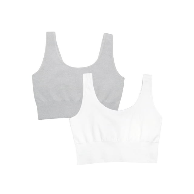 Fruit of the Loom 2-Pack Seamless Comfy Longline Bra, Sizes S to 4X ...