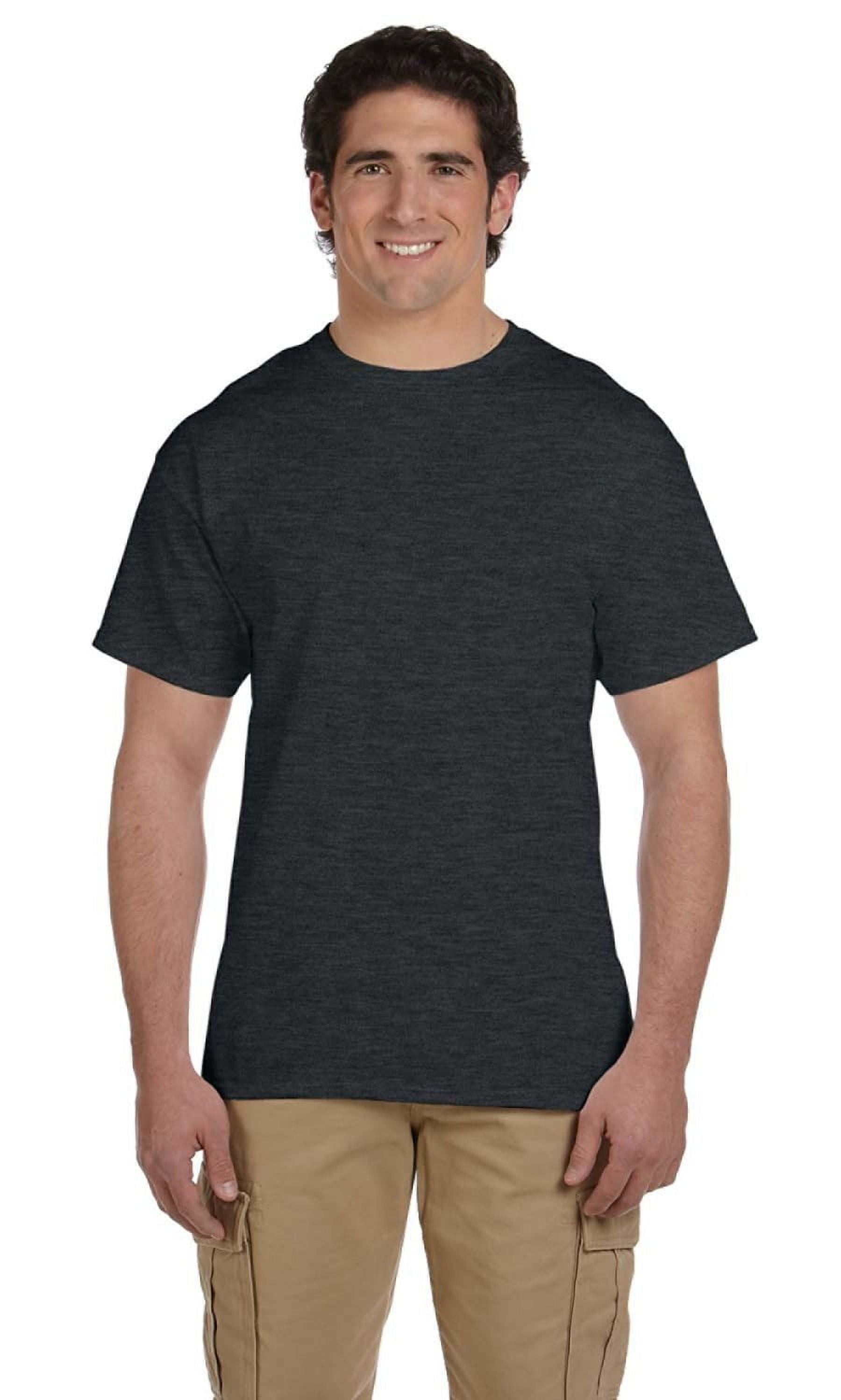 Fruit of the Loom 5XL Adult T-Shirt, 5 oz HD Cotton, Black Heather - Walmart.com