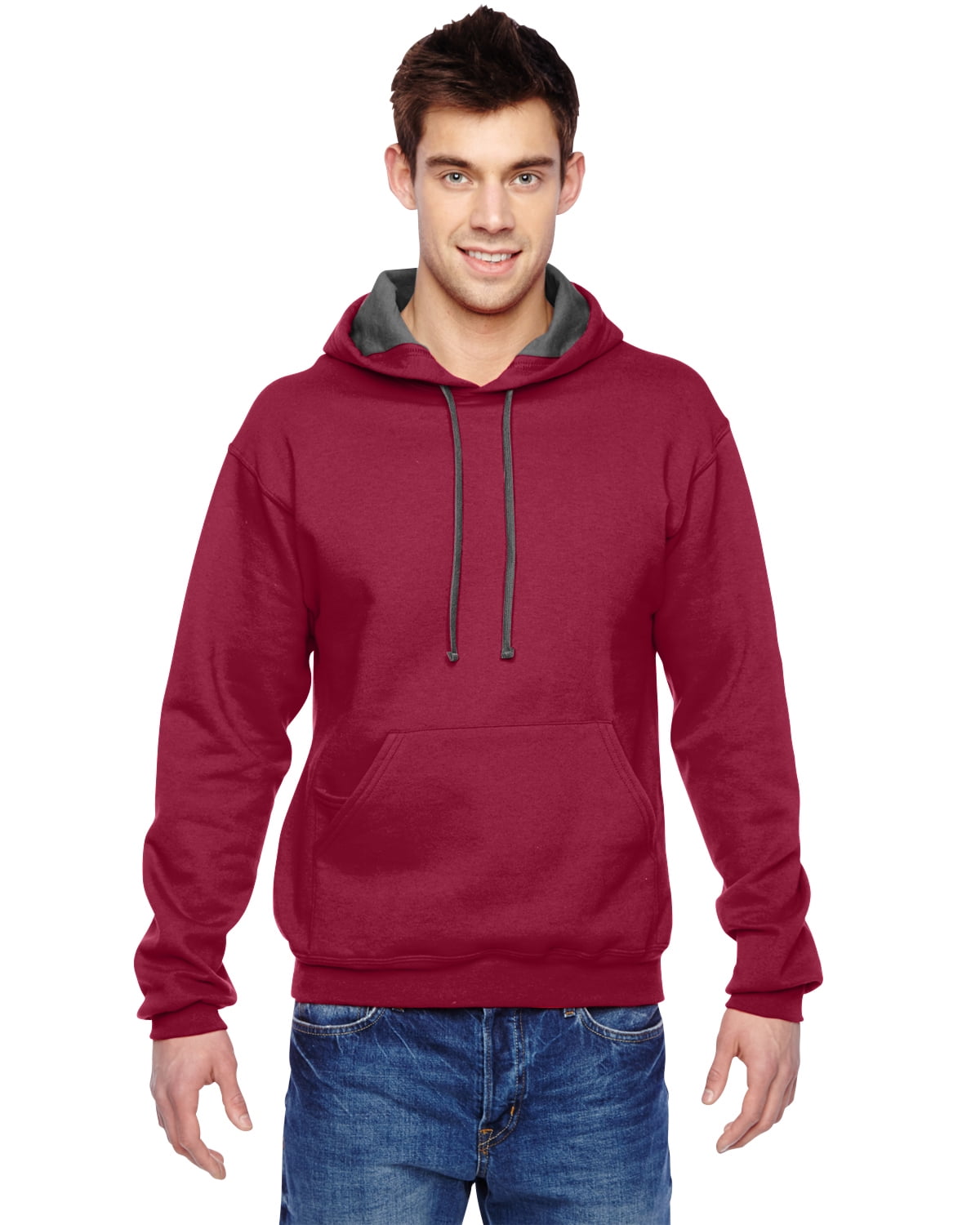 Fruit of the Loom Adult 7.2 oz. SofSpun Hooded Sweatshirt - SF76R - Walmart.com