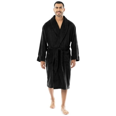PAVILIA Fluffy Sherpa Fleece Bathrobe for Men, Lightweight Winter ...