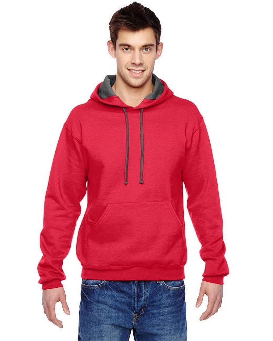 Fruit of the Loom Adult SofSpun® Hooded Sweatshirt - FIERY RED - 2XL - Walmart.com