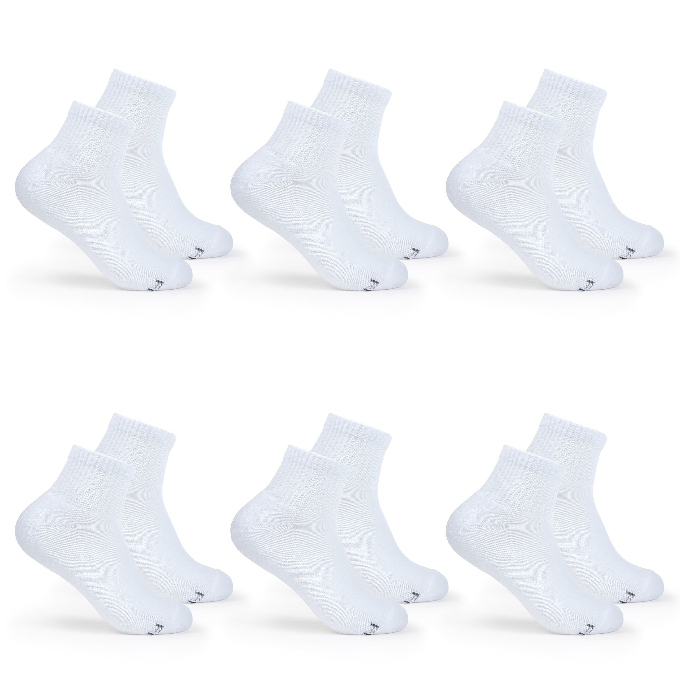 Fruit of the Loom All Day Comfort Ankle Socks for Women, White, Sizes 4-10 (6-Pack) - Walmart.com