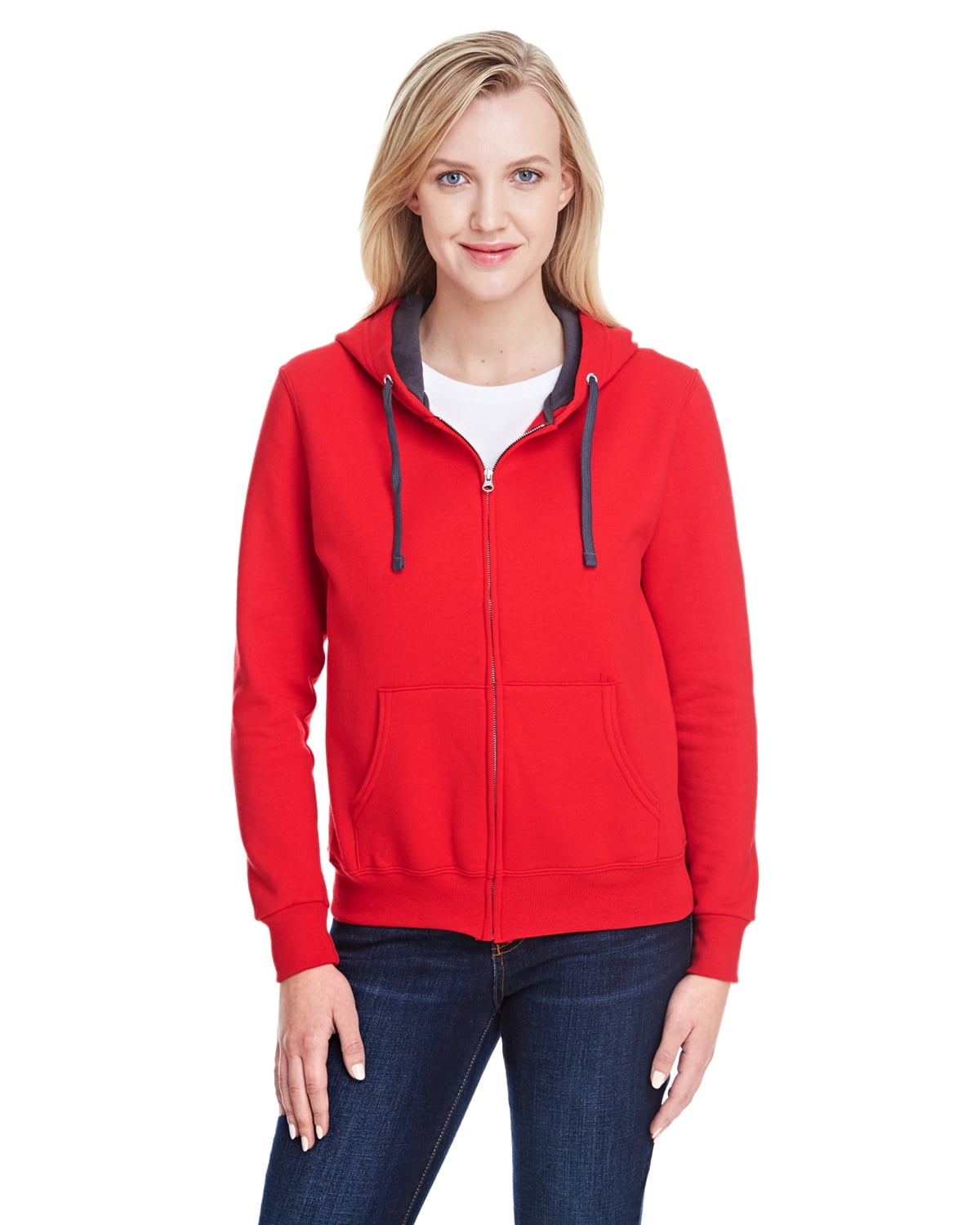 Fruit of the Loom Women's 7.2 oz. Sofspun Full-Zip Hooded Sweatshirt - LSF73R - Walmart.com