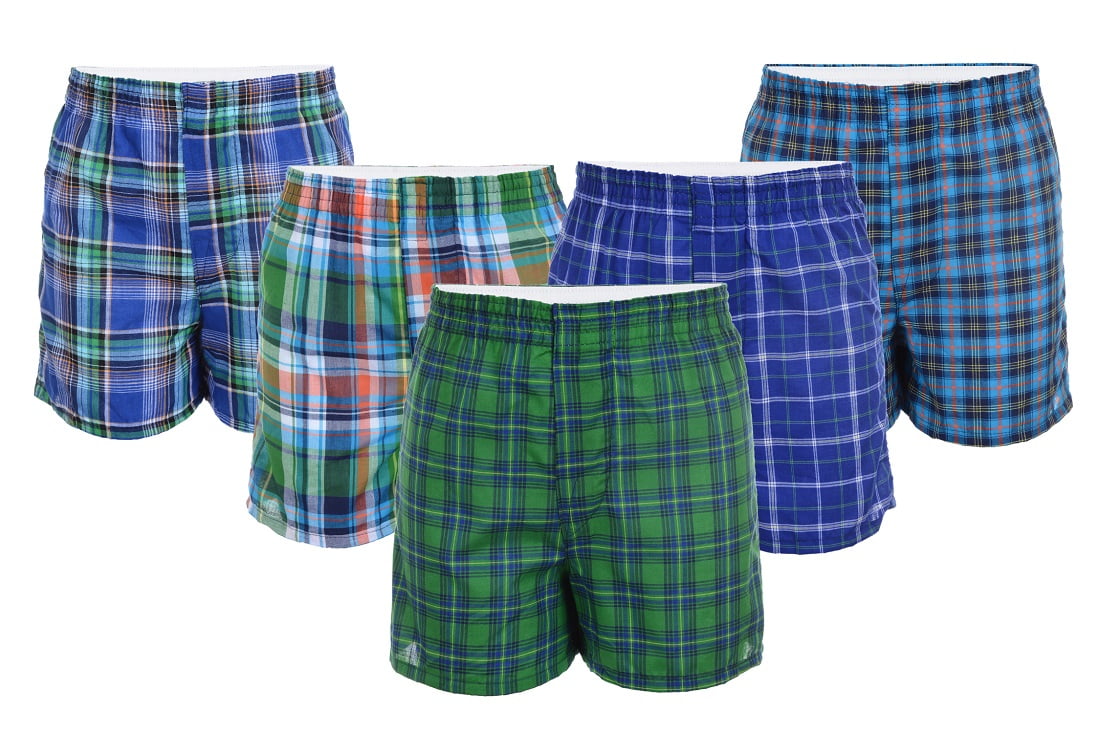Fruit of the Loom Big Boys' 5 Pack Covered Waistband Boxer - Walmart.com