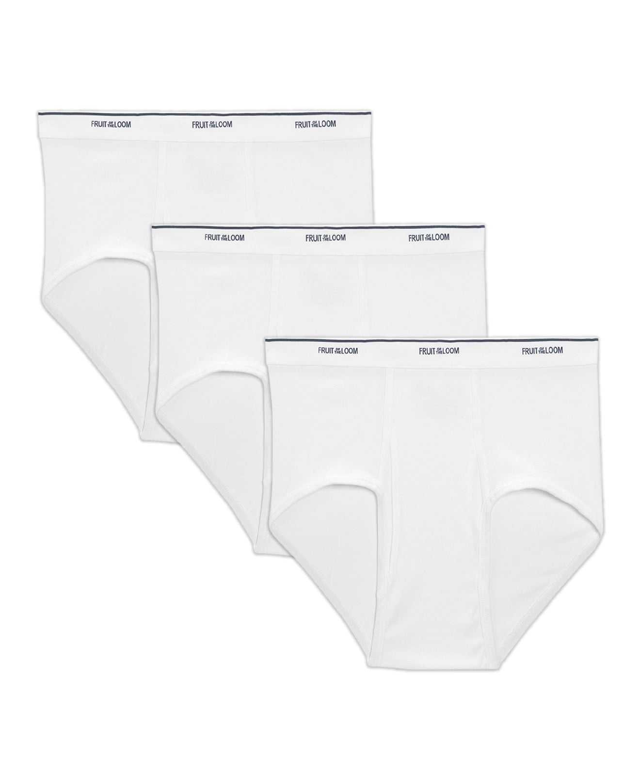 Fruit of the Loom Big Men's 100% Cotton Briefs, 3-Pack, Tagless ...