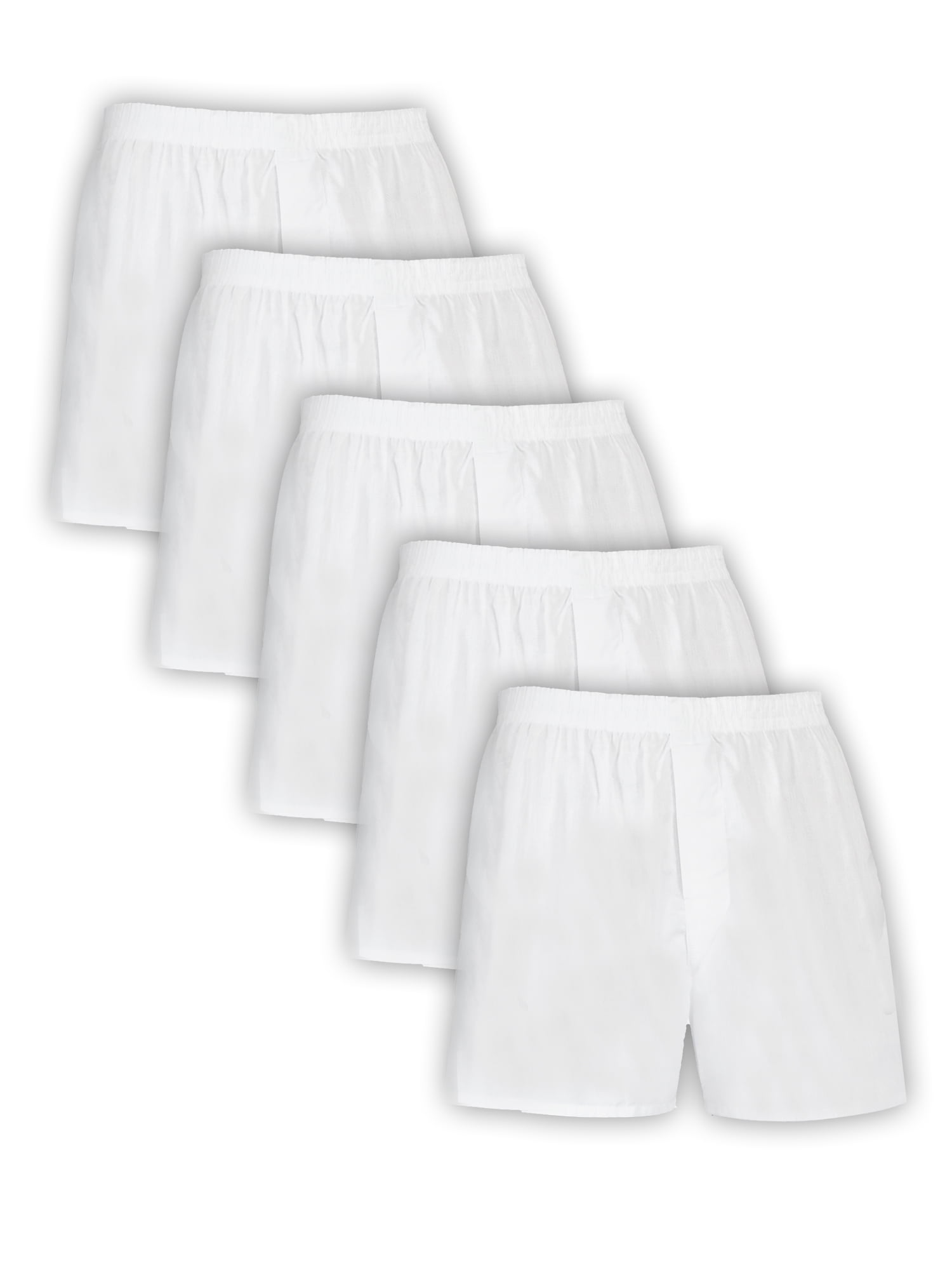 Fruit of the Loom Big Men's Classic White Boxers, 5-Pack, Assorted ...