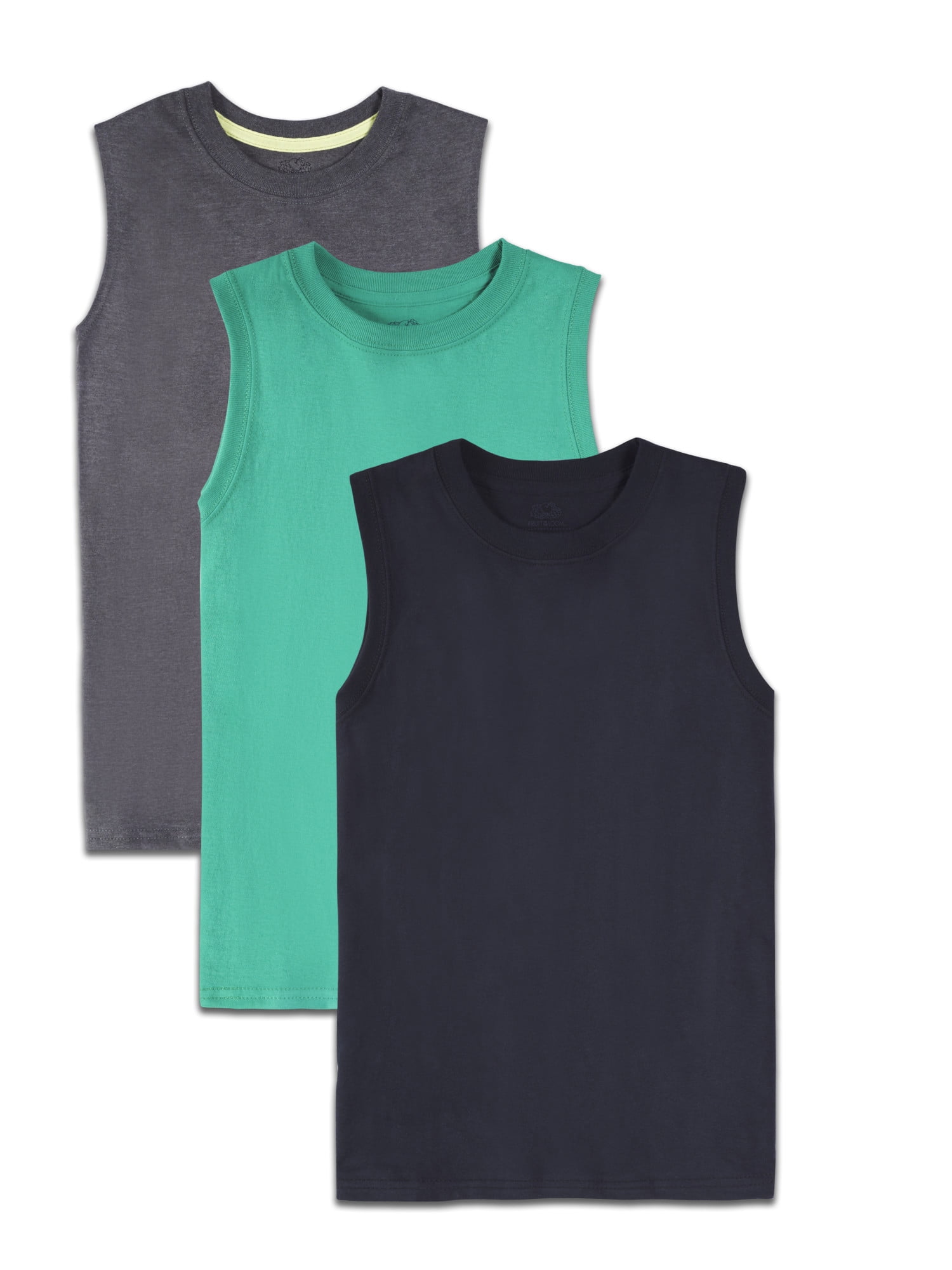 Fruit of the Loom Boys Sleeveless Muscle Shirts - 3 Pack - Walmart.com