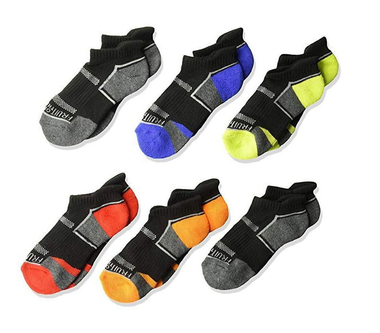 Fruit of the Loom Boys Socks, 6 Pack Low Cut Active Everyday Cushioned ...
