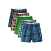 Men's Quick Dry Checker Plaid Shorts, Cotton Blend Boxers Trunks ...