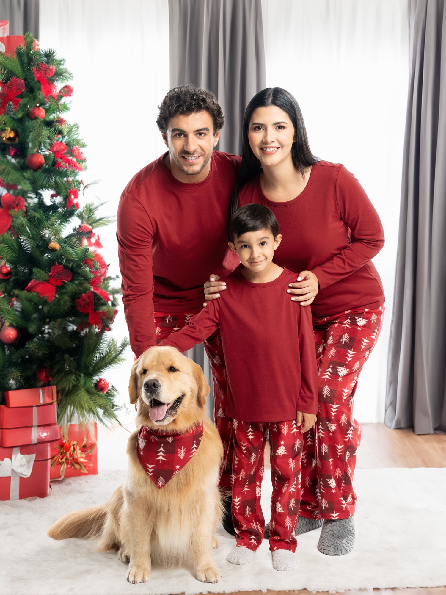 Fruit of the Loom Christmas Holiday Family Matching Fleece Pajama Sleep ...