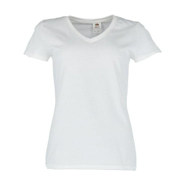 Hanes Ladies Tagless 100% Cotton V-Neck T-Shirt - Walmart.com