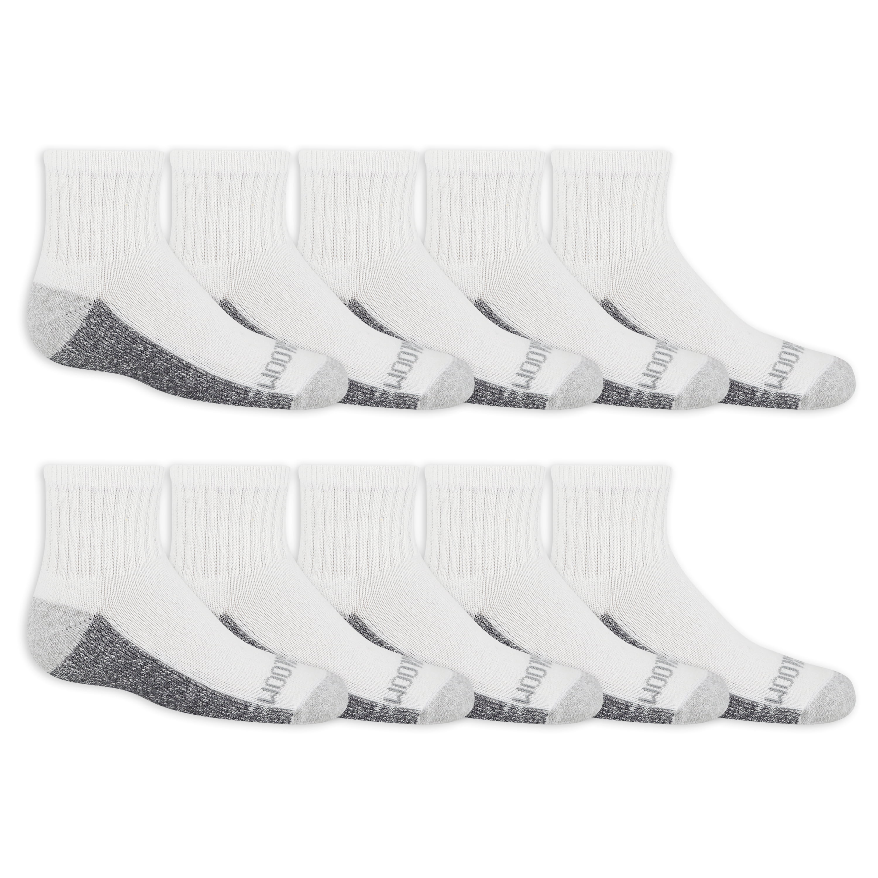Fruit of the Loom Cushioned Dual Defense Ankle Socks for Boys, Sizes 3 ...
