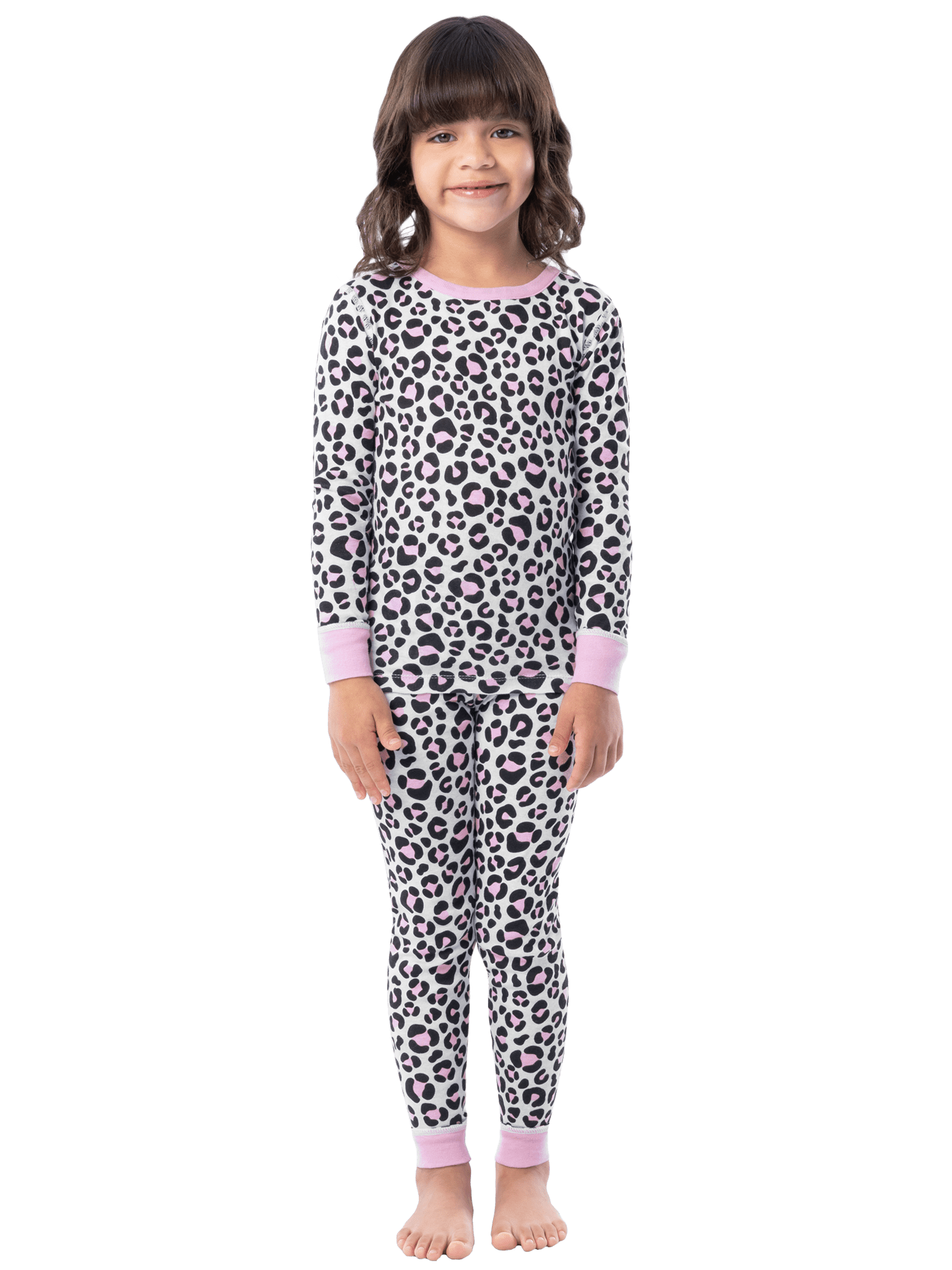 Fruit of the Loom Girl's Snug Fit 100% Cotton Pajama Sets, 4-Piece ...