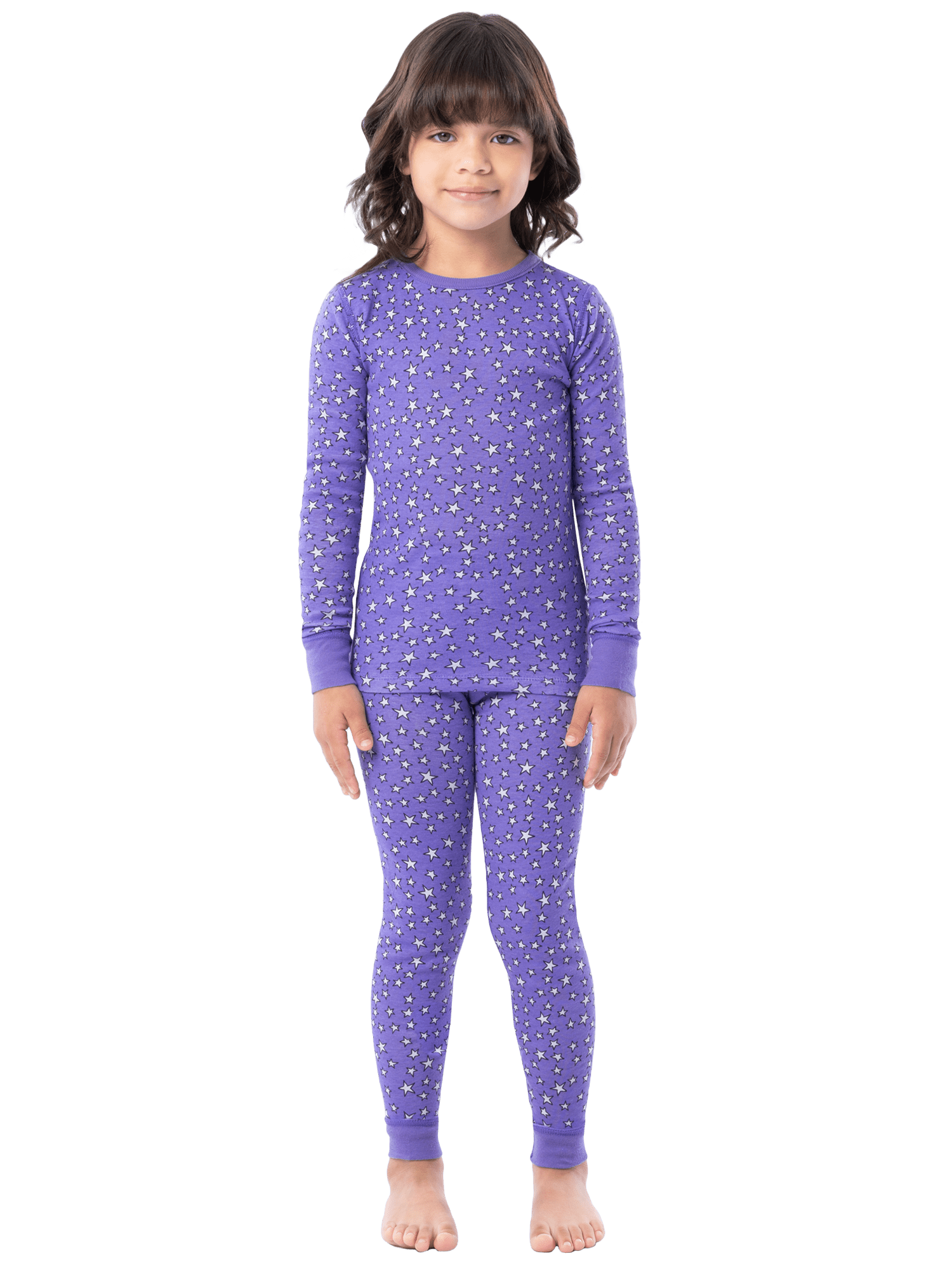 Fruit of the Loom Girl's Snug Fit 100% Cotton Pajama Sets, 4-Piece ...