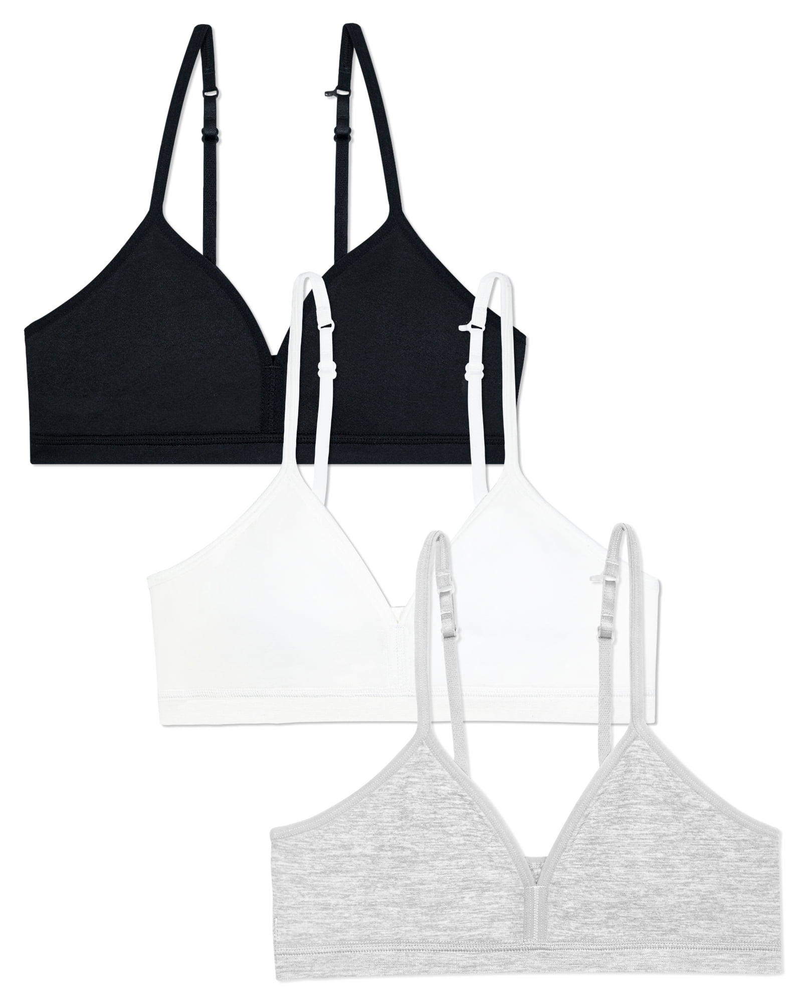 Fruit of the Loom Girl's Soft and Smooth Training Bralette, 3-Pack ...