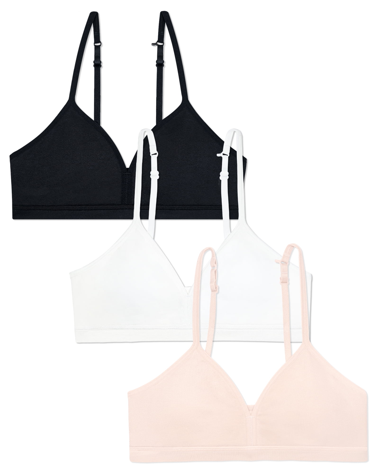Fruit of the Loom Girl's Soft and Smooth Training Bralette, 3-Pack ...