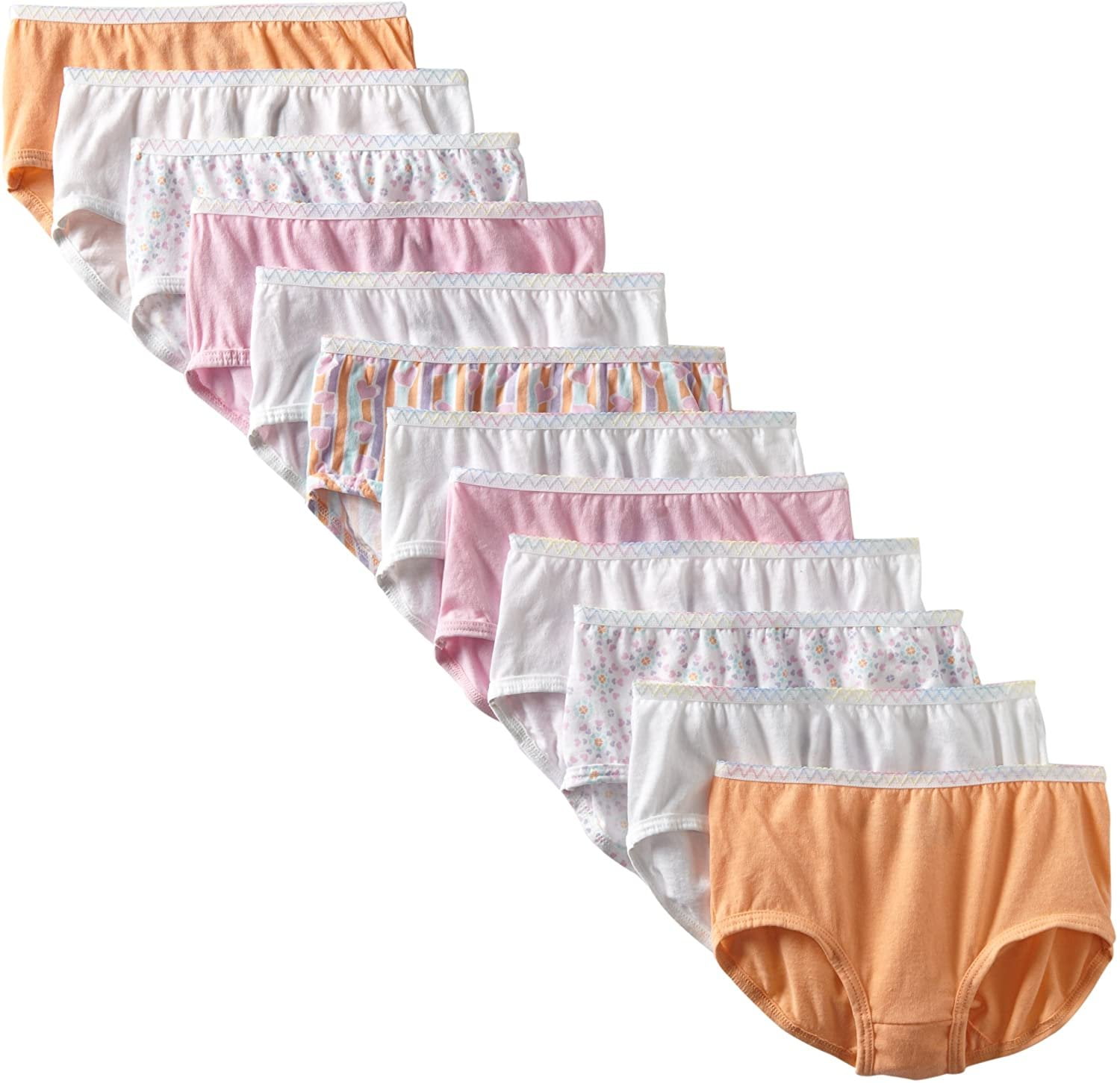 Fruit Of The Loom Girls Cotton Brief Underwear Multipacks