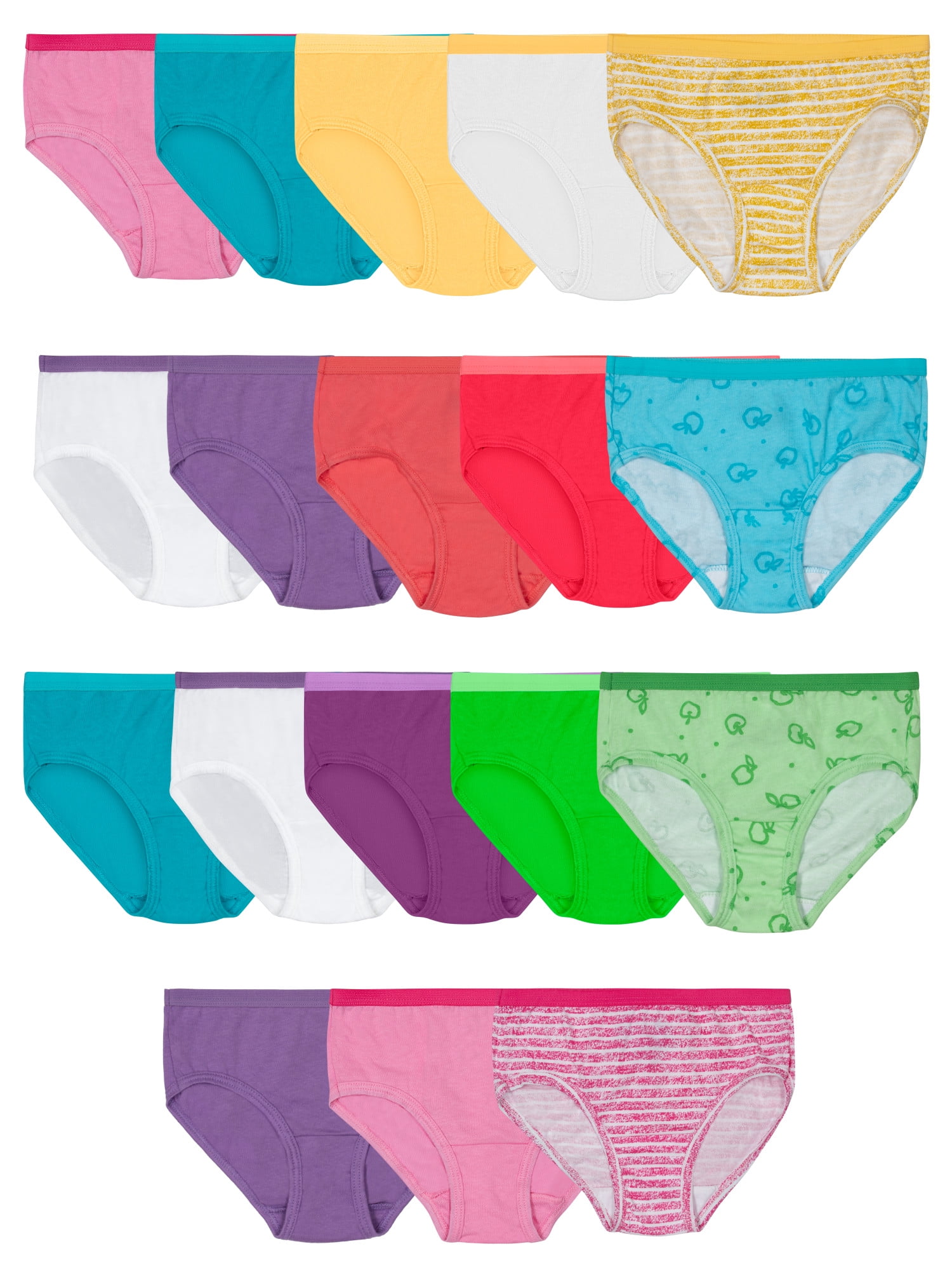 Fruit of the Loom Girls Eversoft Brief Underwear, 14+4 Bonus Pack ...