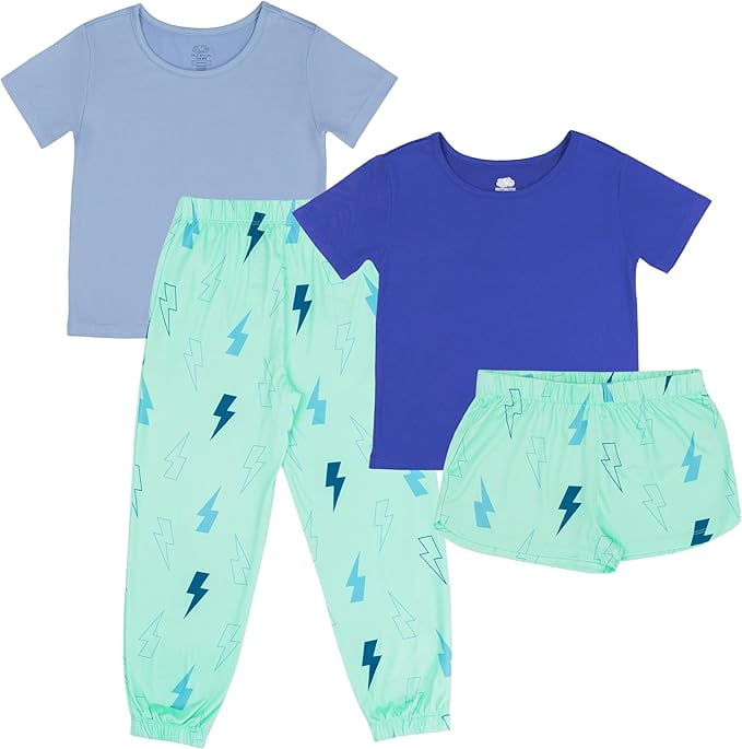 Fruit of the Loom Girls' Getaway Loose Fit 4-Piece Pajama Set - Walmart.com