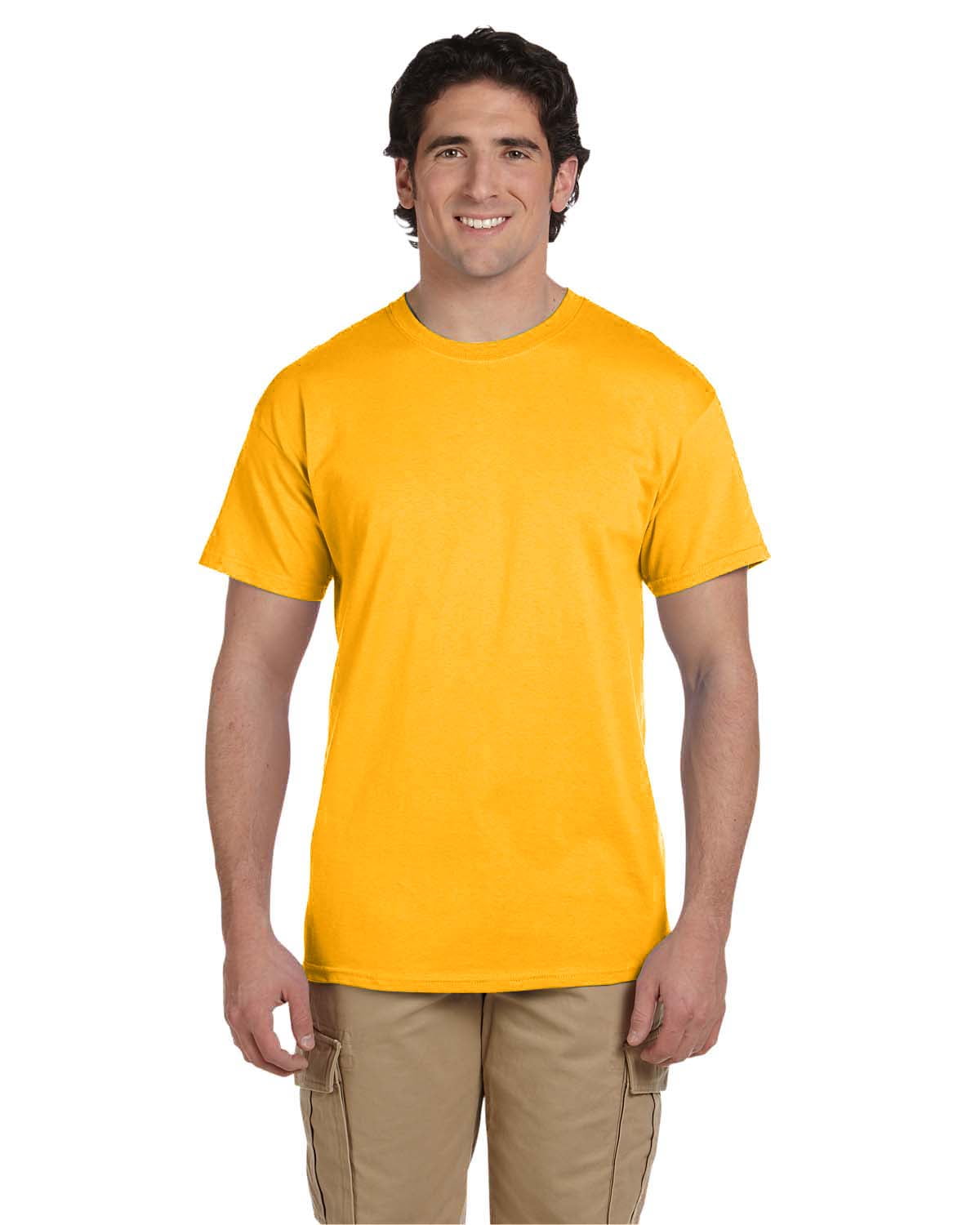 Fruit of the Loom - HD Cotton Short Sleeve T-Shirt - 3930R, Gold, XL ...