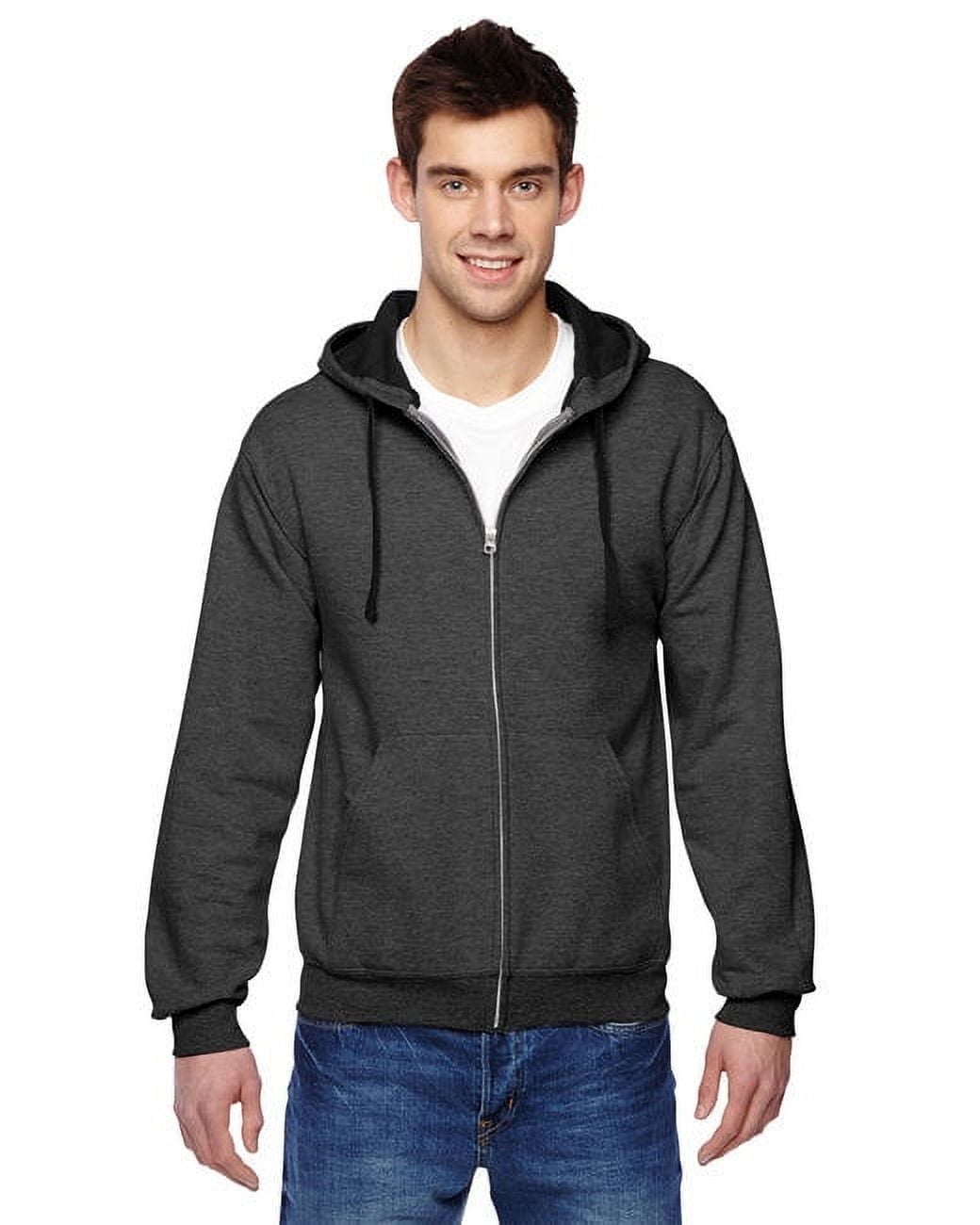 Fruit of the Loom Hoodie SF73R Men's 7.2 oz. Sofspun Full-Zip Hooded Sweat Shirt - Walmart.com