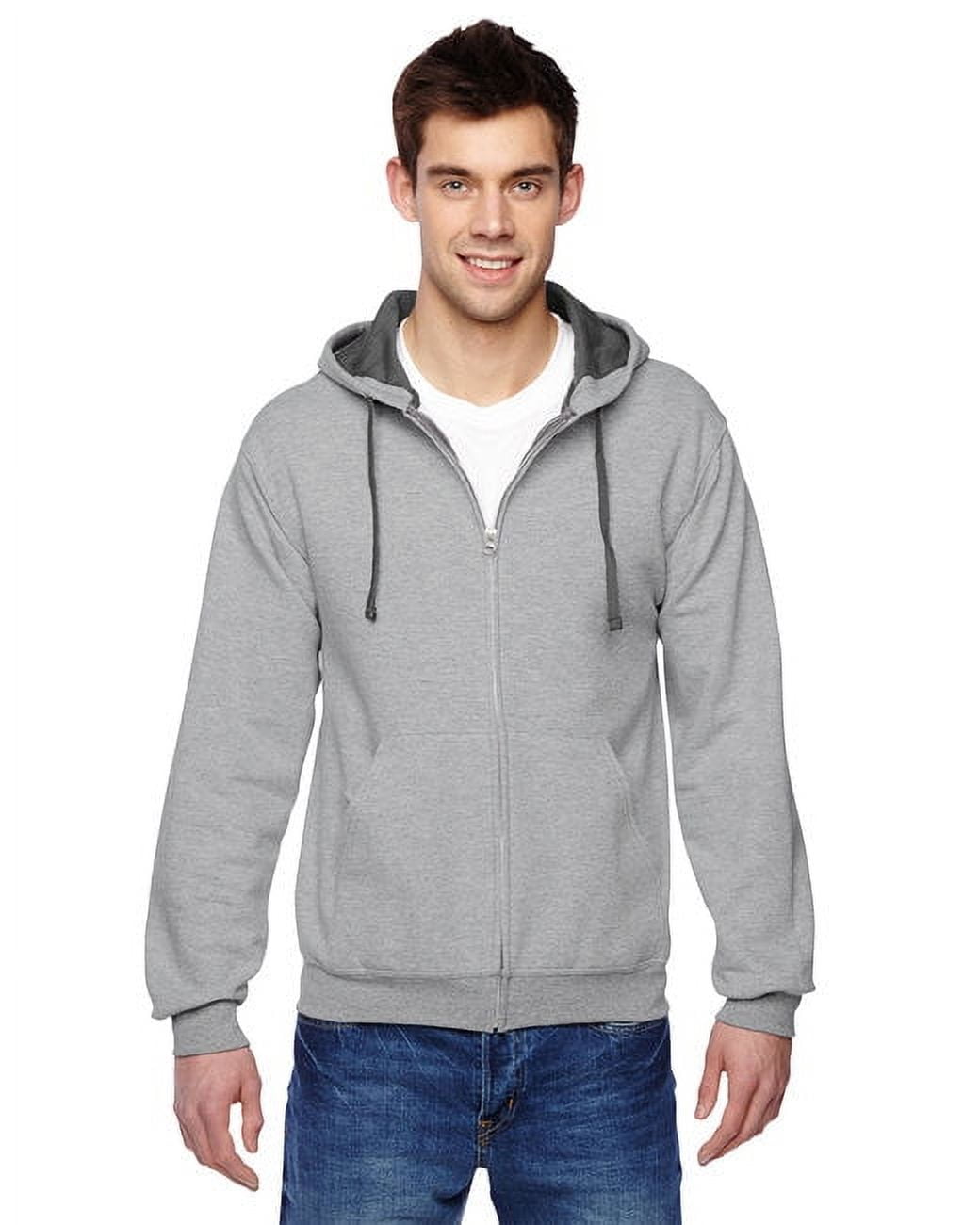 Fruit of the Loom Hoodie SF73R Men's 7.2 oz. Sofspun Full-Zip Hooded Sweat Shirt - Walmart.com