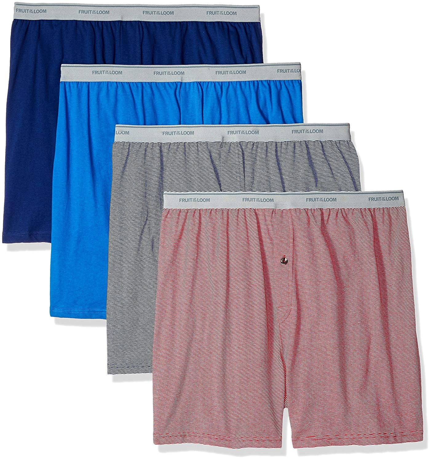 Fruit of the Loom Men's Soft Stretch-Knit Boxer Multipack, Covered ...