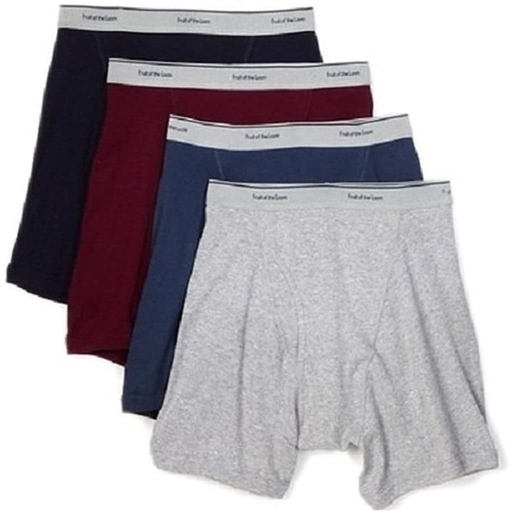 Fruit of the Loom Men's 6 Pack Assorted Boxer Briefs 100% Cotton Underwear L - Walmart.com
