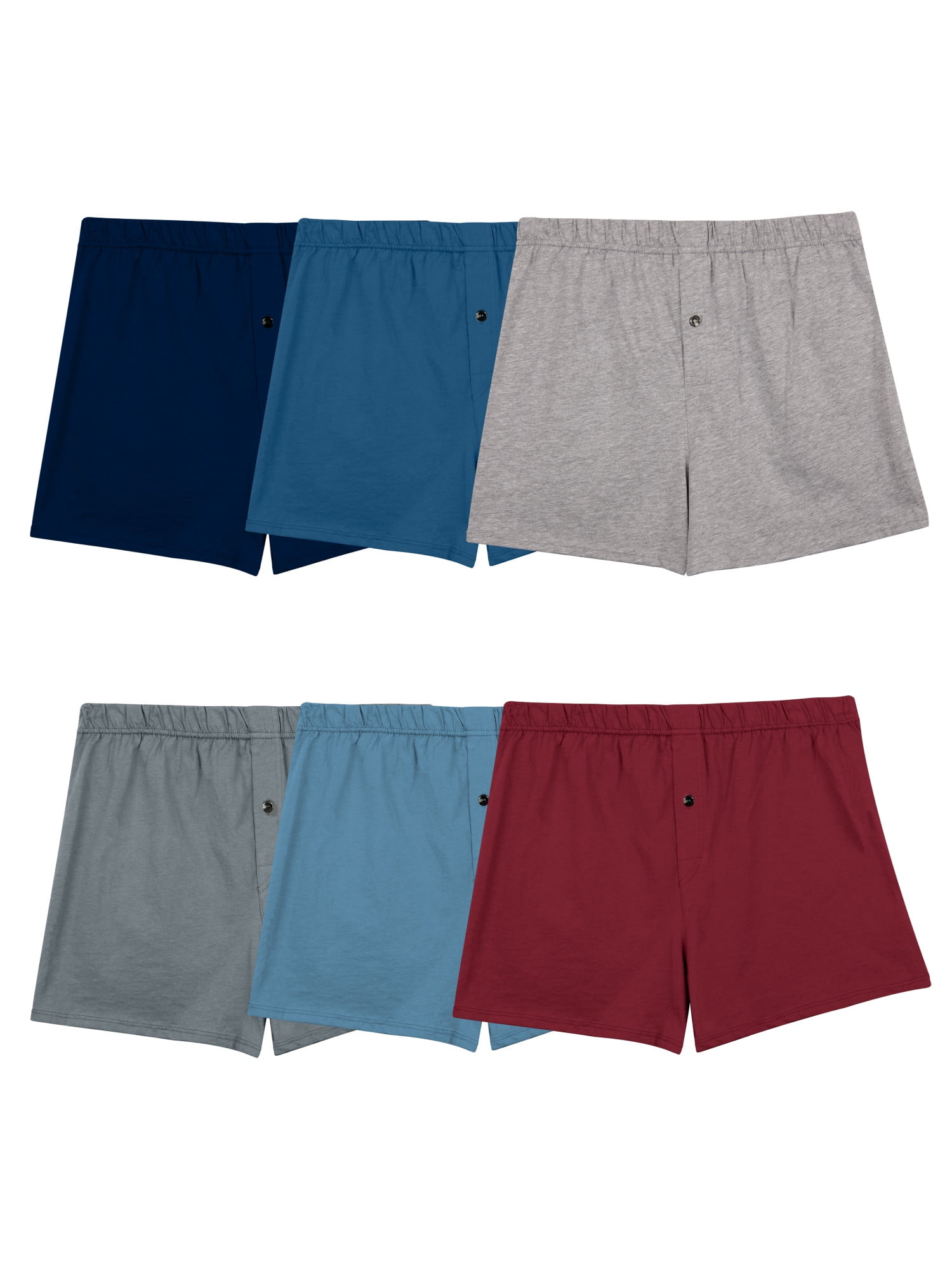 Fruit of the Loom Men's Breathable Knit Boxers, 6-Pack - Walmart.com