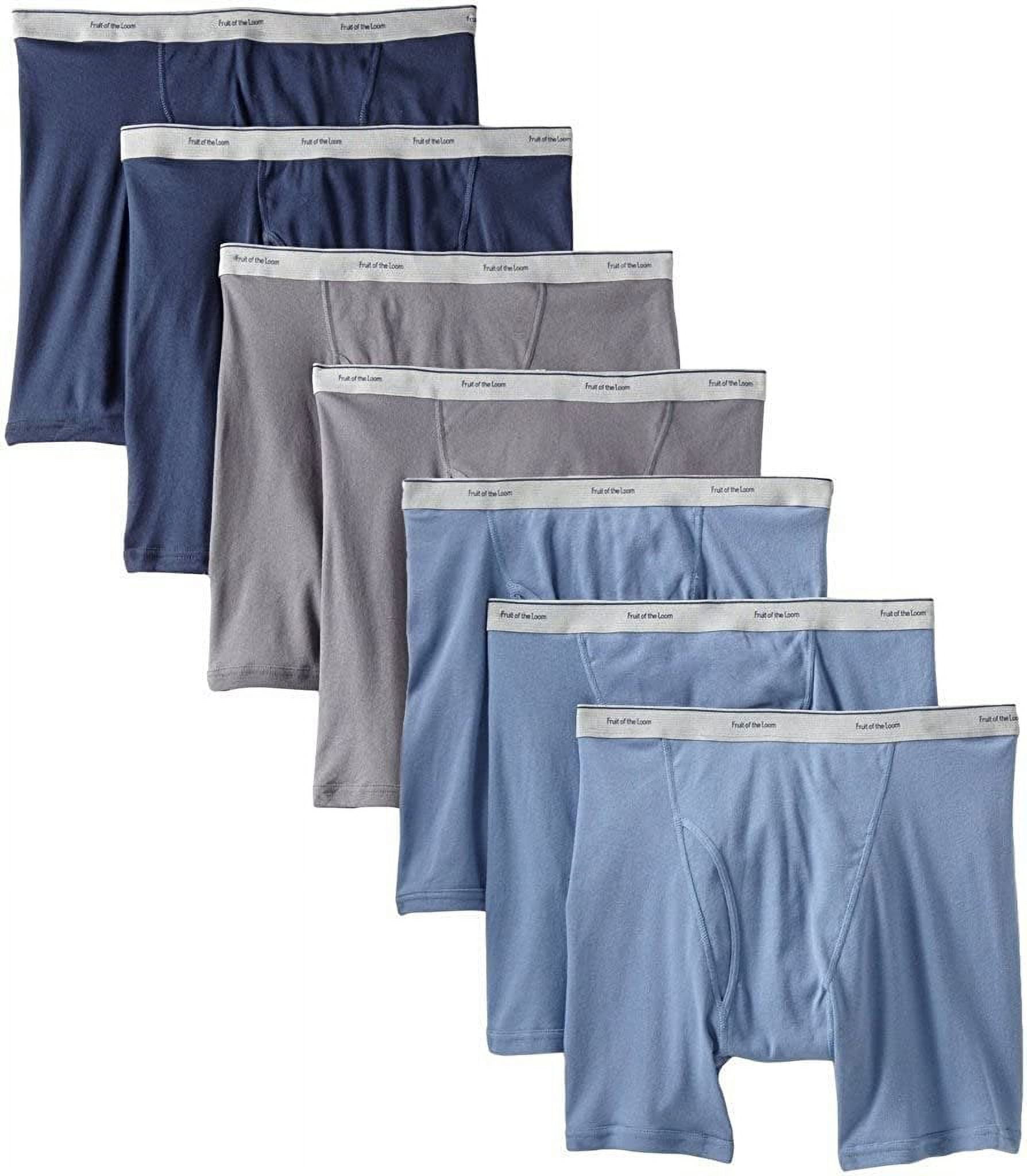 Fruit of the Loom Men's Black & Grey: New Reinforced Seams Boxer Briefs ...