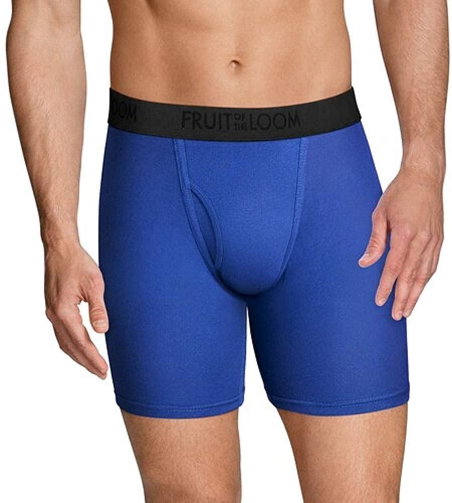 Fruit of the Loom Men's Boxer Briefs 5-Pack Assorted Colors Large Signature/Regular Long Leg ...