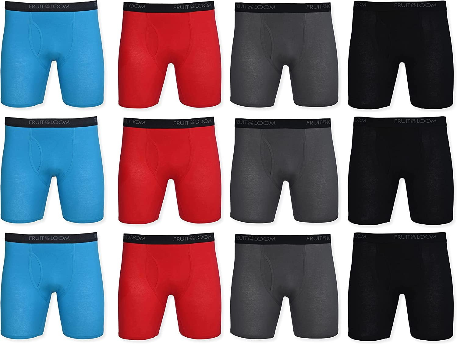 Fruit of the Loom Men's Boxer Briefs, Comfort Stretch Cotton, Moisture ...