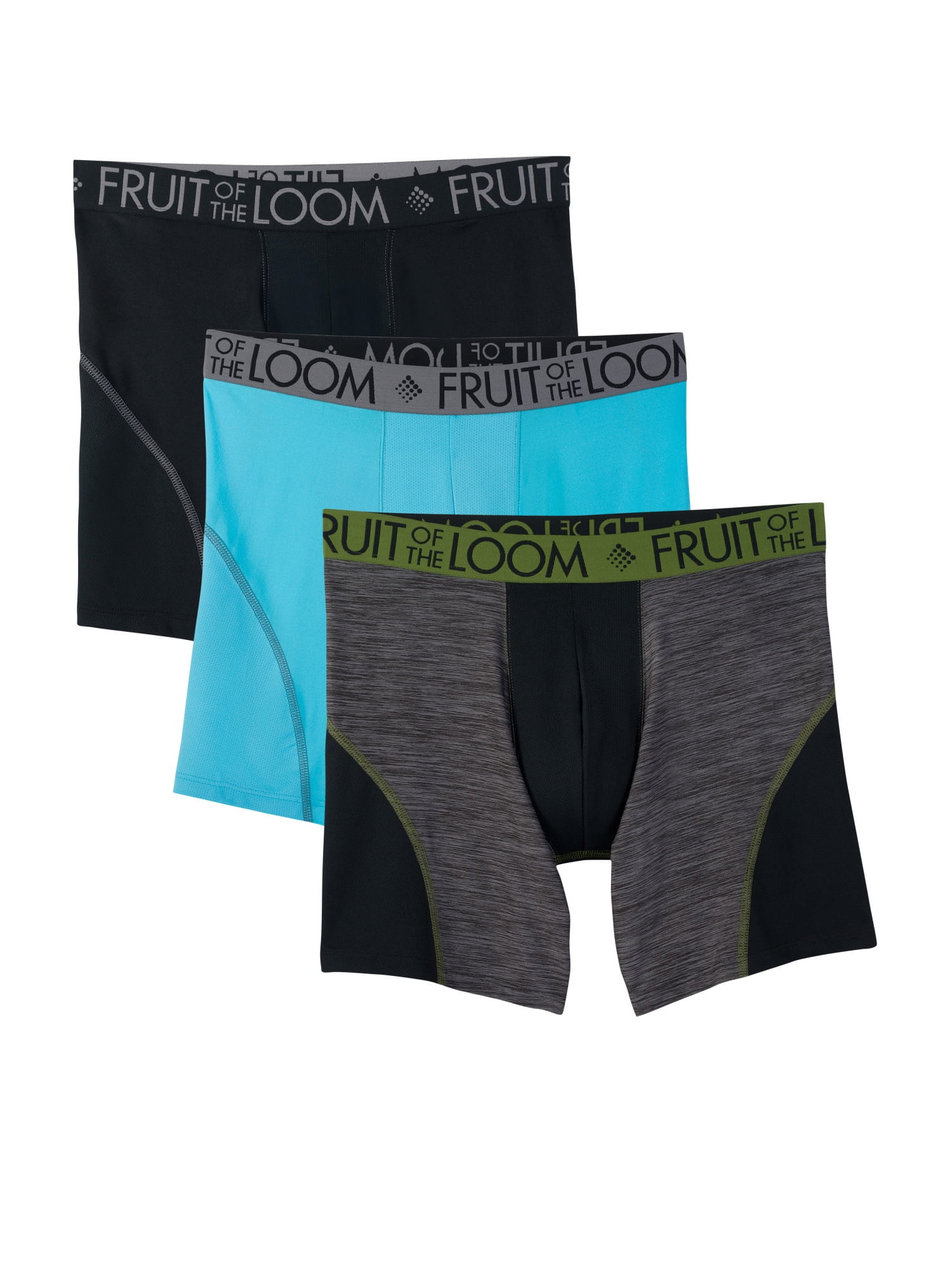 Fruit of the Loom Men's Breathable Performance Boxer Briefs, 3 Pack ...
