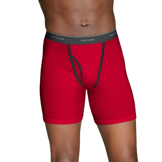 Fruit of the Loom Men's CoolZone Fly Ringer Boxer Briefs, 5 Pack ...