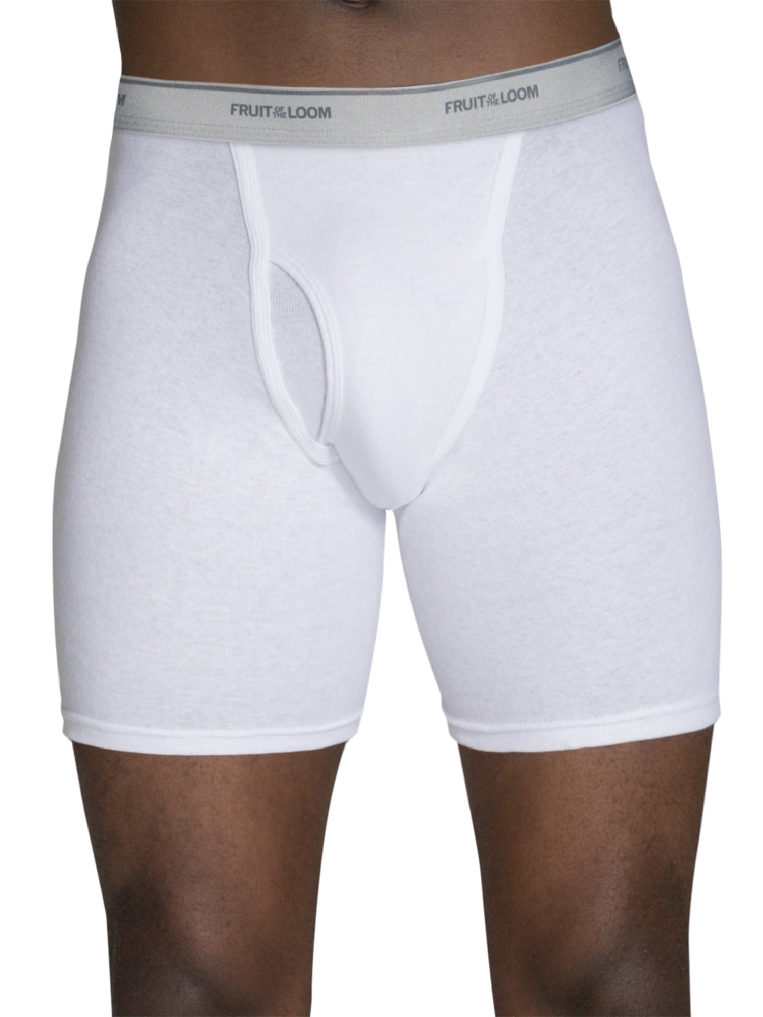 Fruit of the Loom Men's CoolZone Fly White Long Leg Breathable Boxer ...
