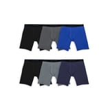 Fruit of the Loom, Men's Cotton Stretch Long Leg Boxer Briefs, 6-Pack ...