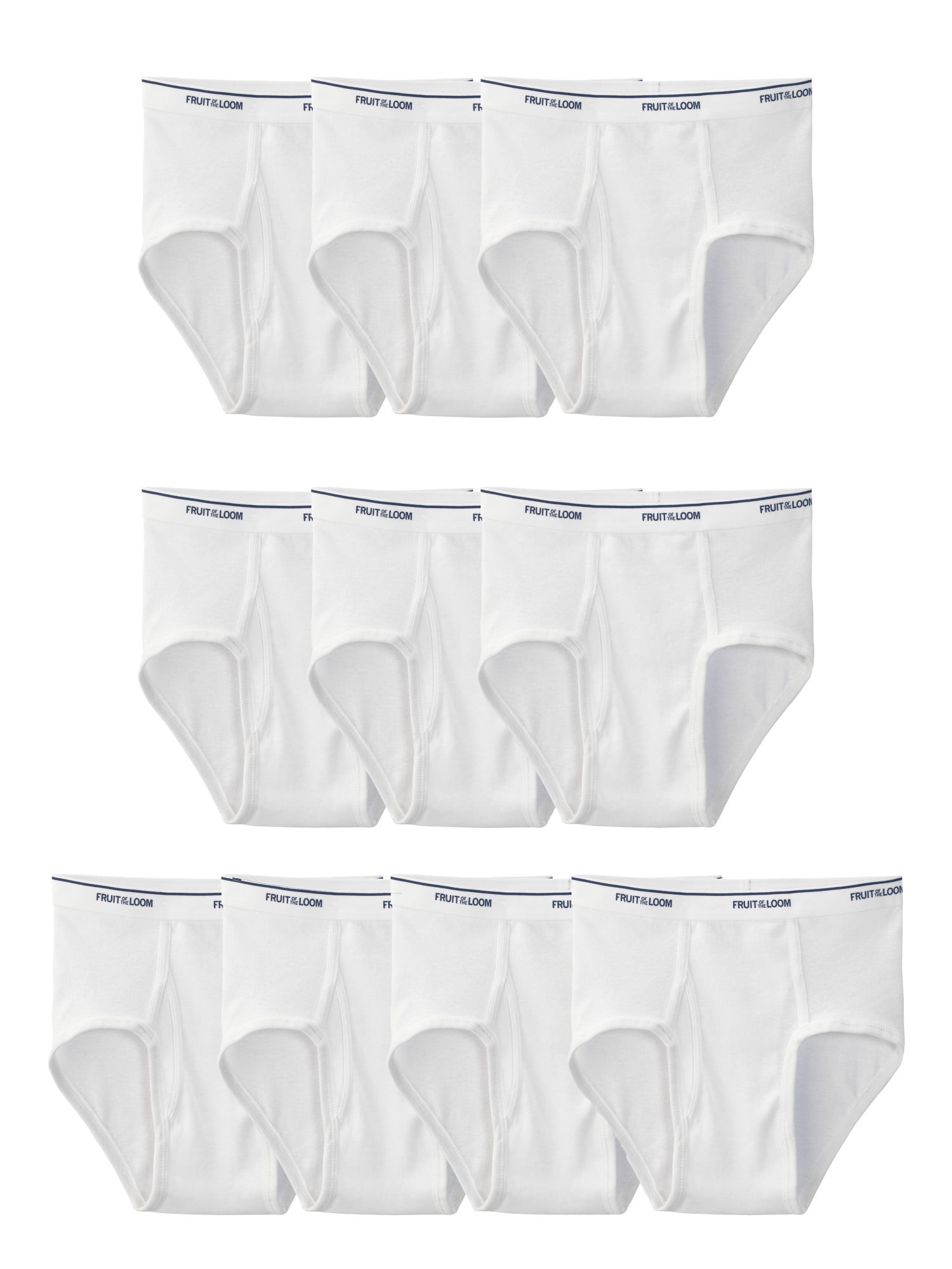 Fruit of the Loom Men's Cotton White Briefs, 10-Pack - Walmart.com