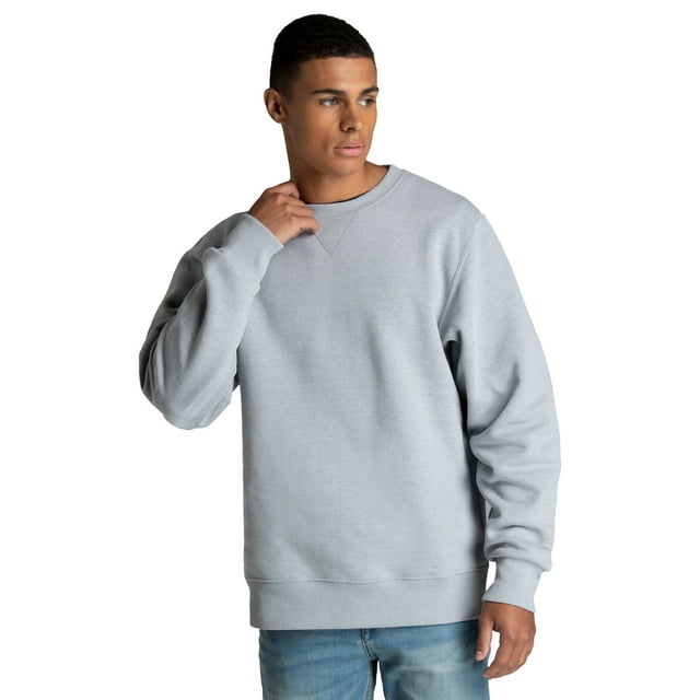 Fruit of the Loom Men's Crafted Comfort Super Soft Cotton Blend Fleece Crew Sweatshirt, Sizes S ...