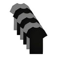 Fruit of the Loom Men's Breathable Crew Undershirts, 5 Pack, Black and Gray - Walmart.com
