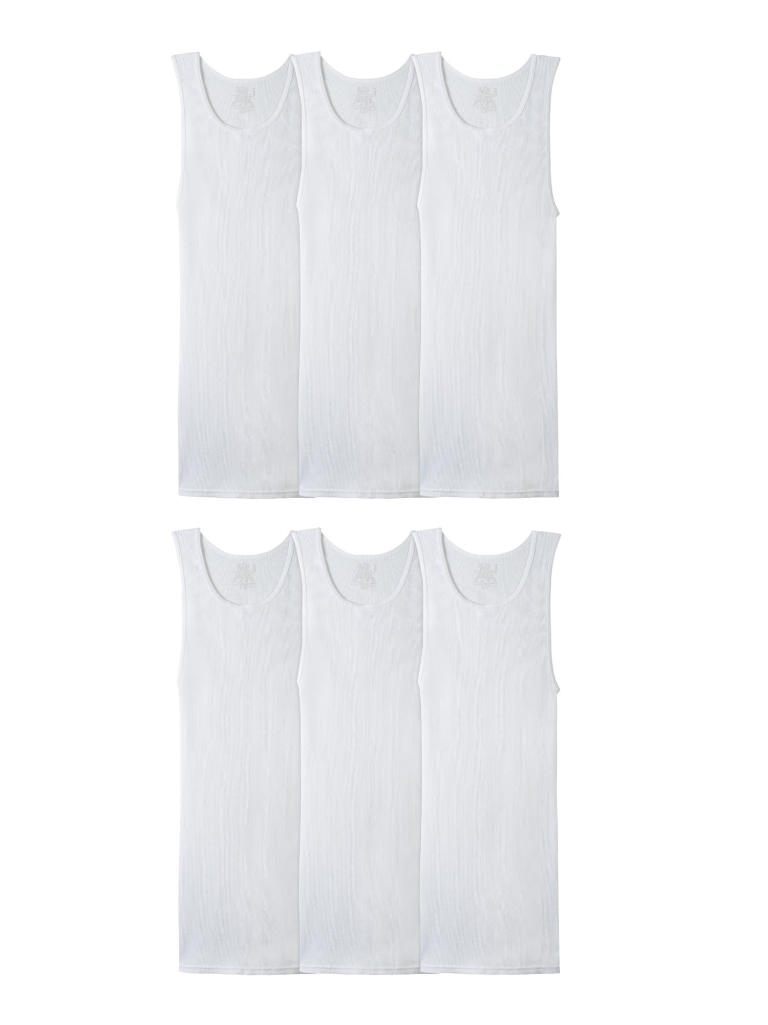 Fruit of the Loom Big Men's Sleeveless A-Shirt Tank Undershirts, 6-Pack ...