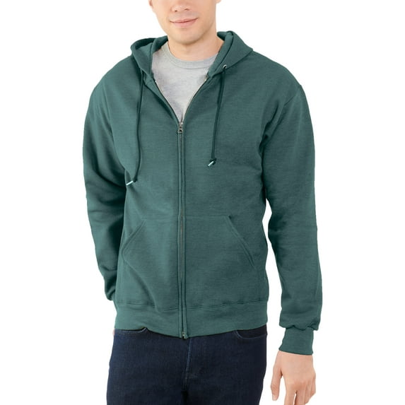 Fruit of the Loom Men's EverSoft Fleece Full Zip Hoodie Jacket, Sizes S-3XL - Walmart.com