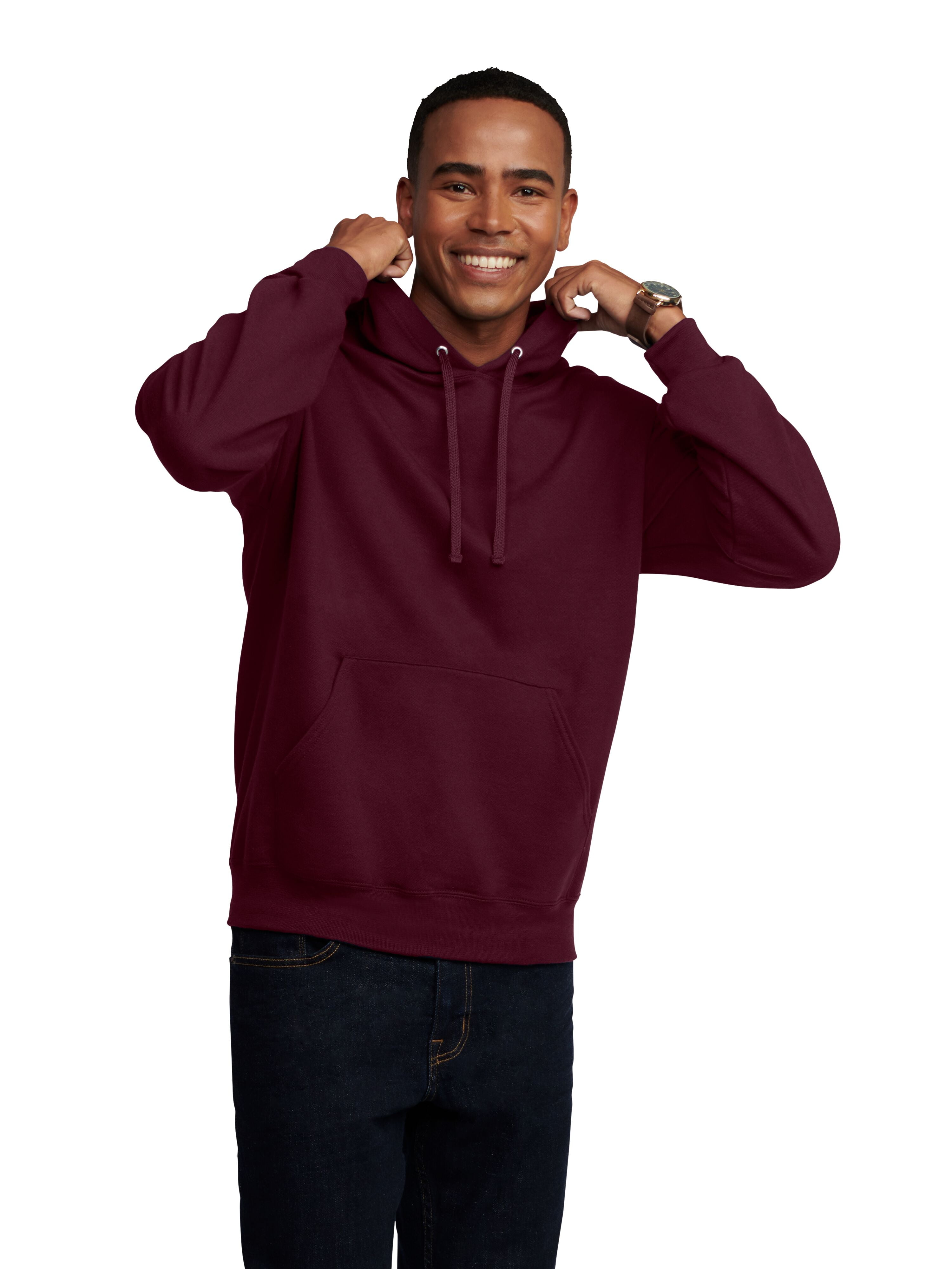 Fruit of the Loom Men's EverSoft Fleece Hoodie, Cozy Pullover Sweatshirt, Sizes S-3XL - Walmart.com